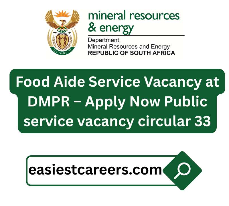 Food Aide Service Vacancy at DMPR – Apply Now Public service vacancy ...